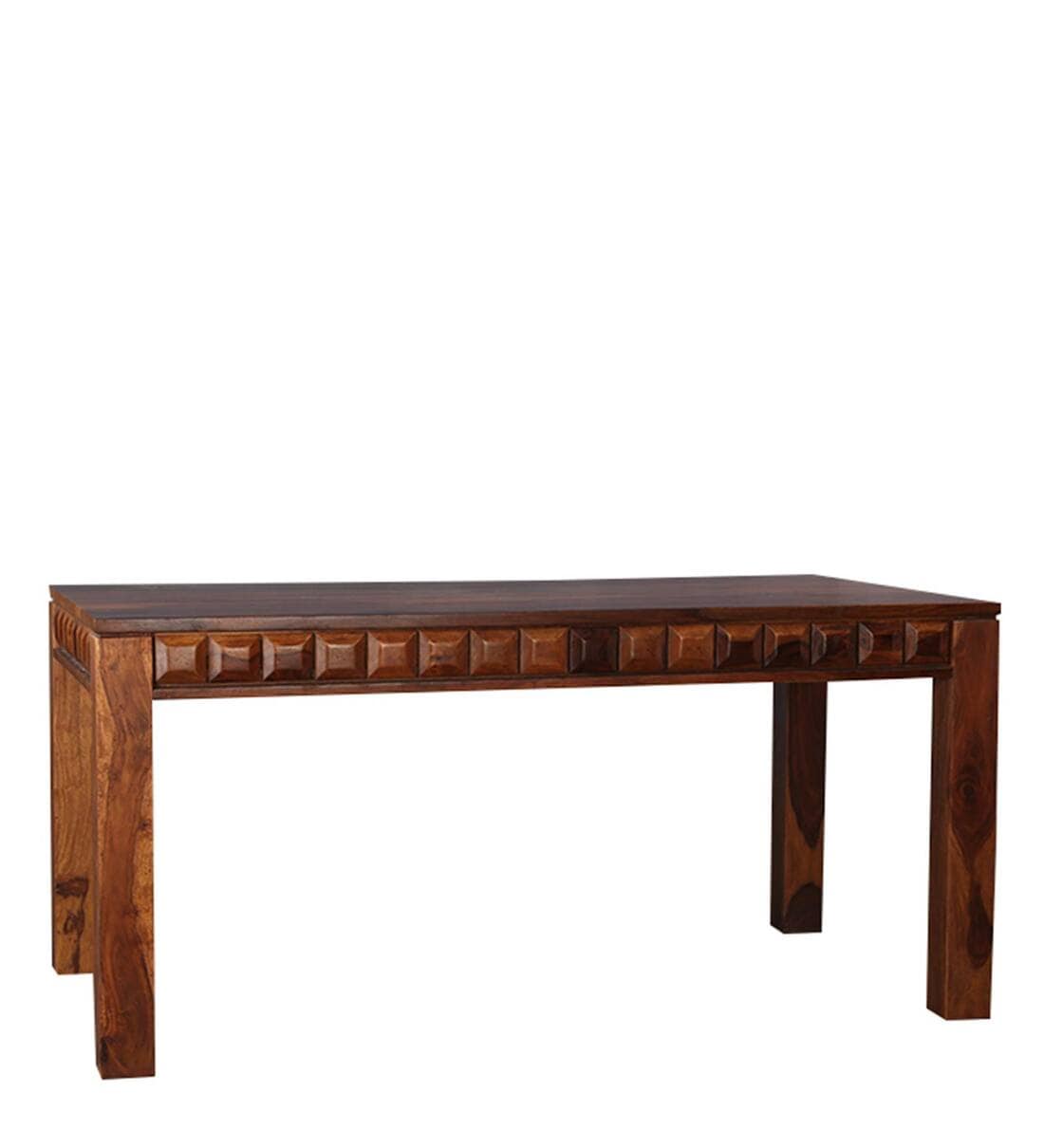 Buy Woodrow 6 Seater Dining Table in Honey Colour by HomeTown Online ...
