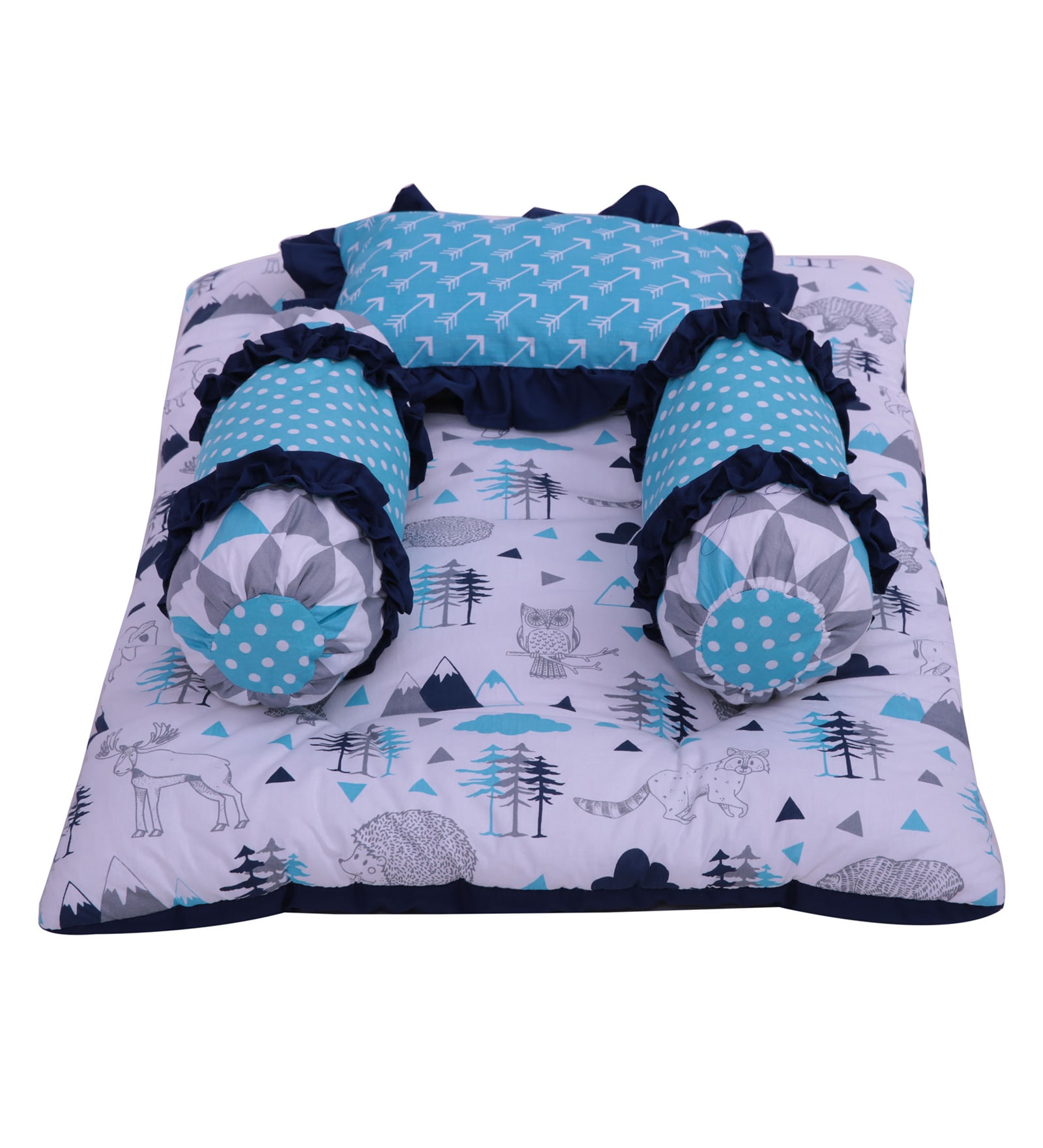 Buy Wodland 4pc Baby Mattress Set in Blue at 43% OFF by Bacati | Pepperfry