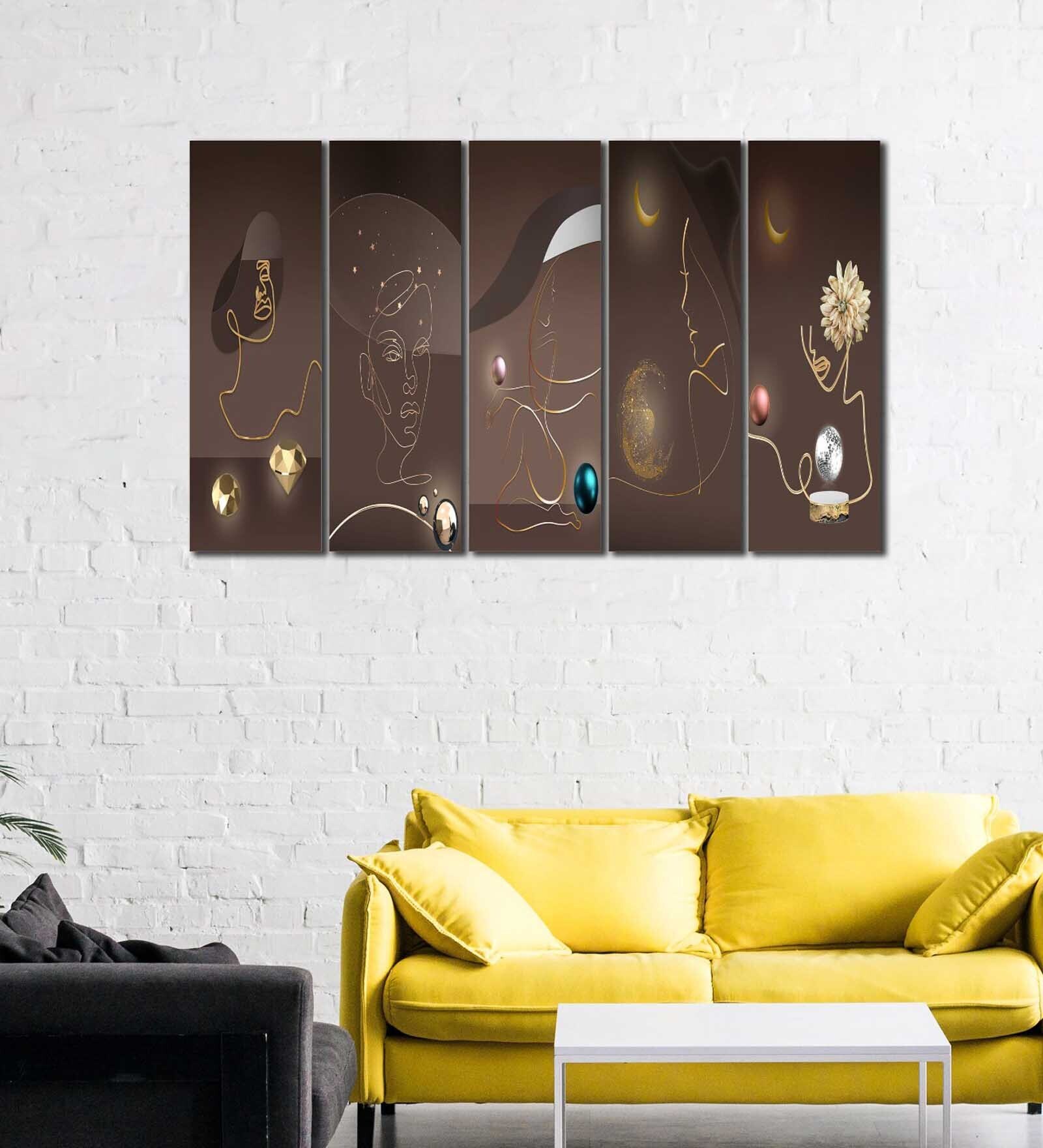 Buy Women Figaurative MDF Art Panel Set of 5 at 24% OFF by Wens | Pepperfry