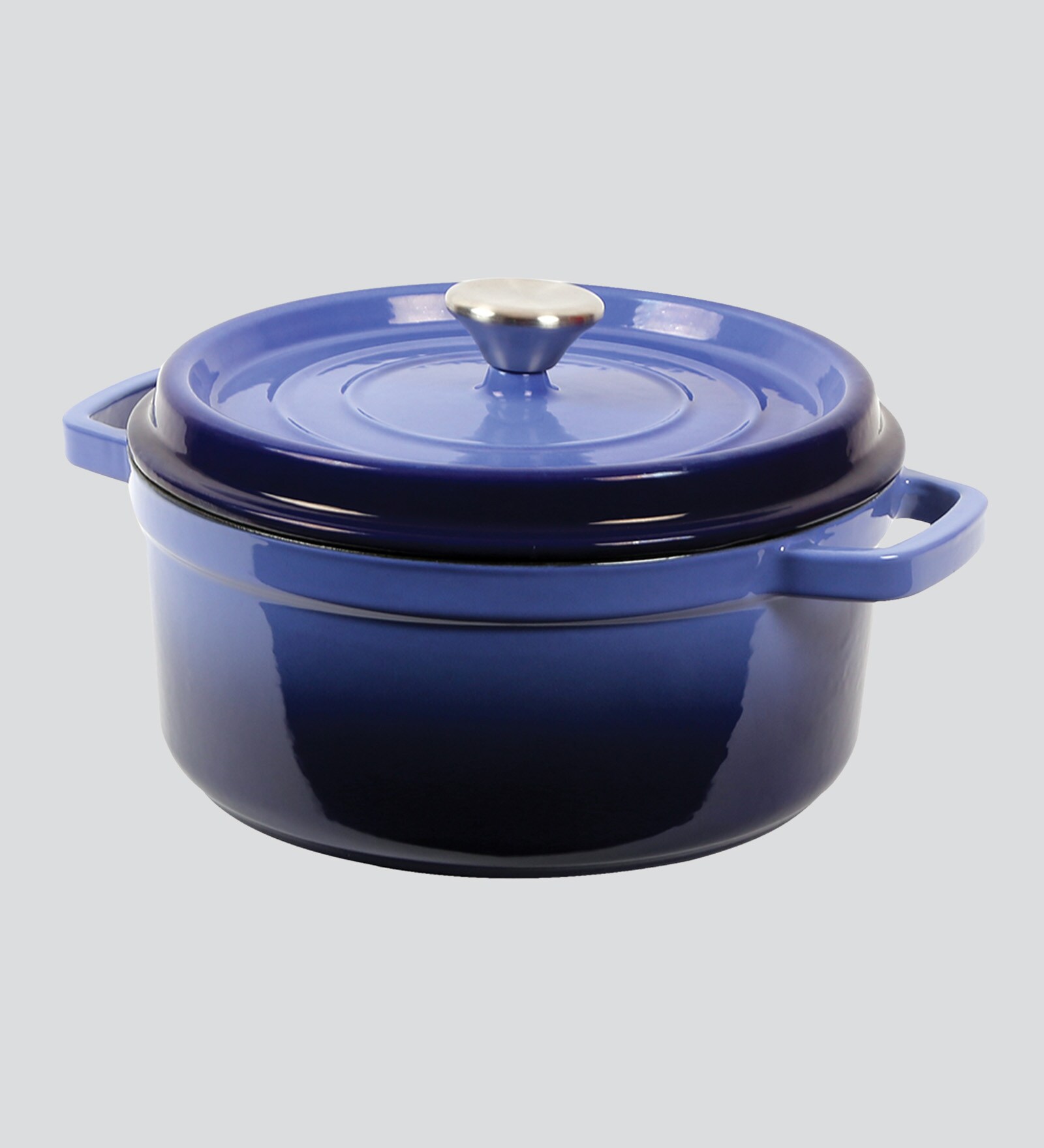 Buy Ferro Cast-Iron - Cook & Serve Pot with Lid 22Cm (Blue) Online ...