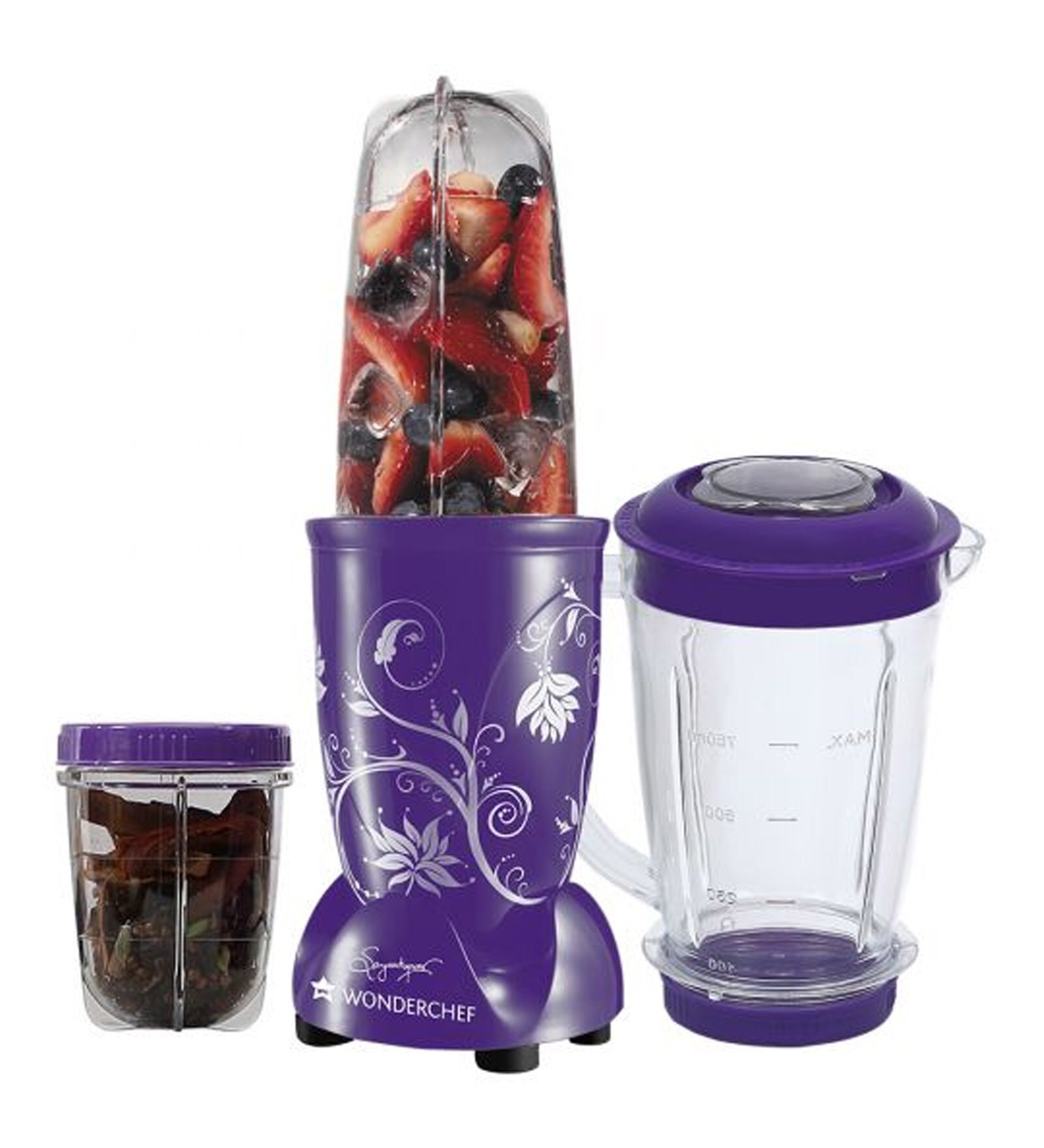 Buy Wonderchef Nutri-Blend 63152295 400-Watt Mixer Grinder with 3 Jars ...