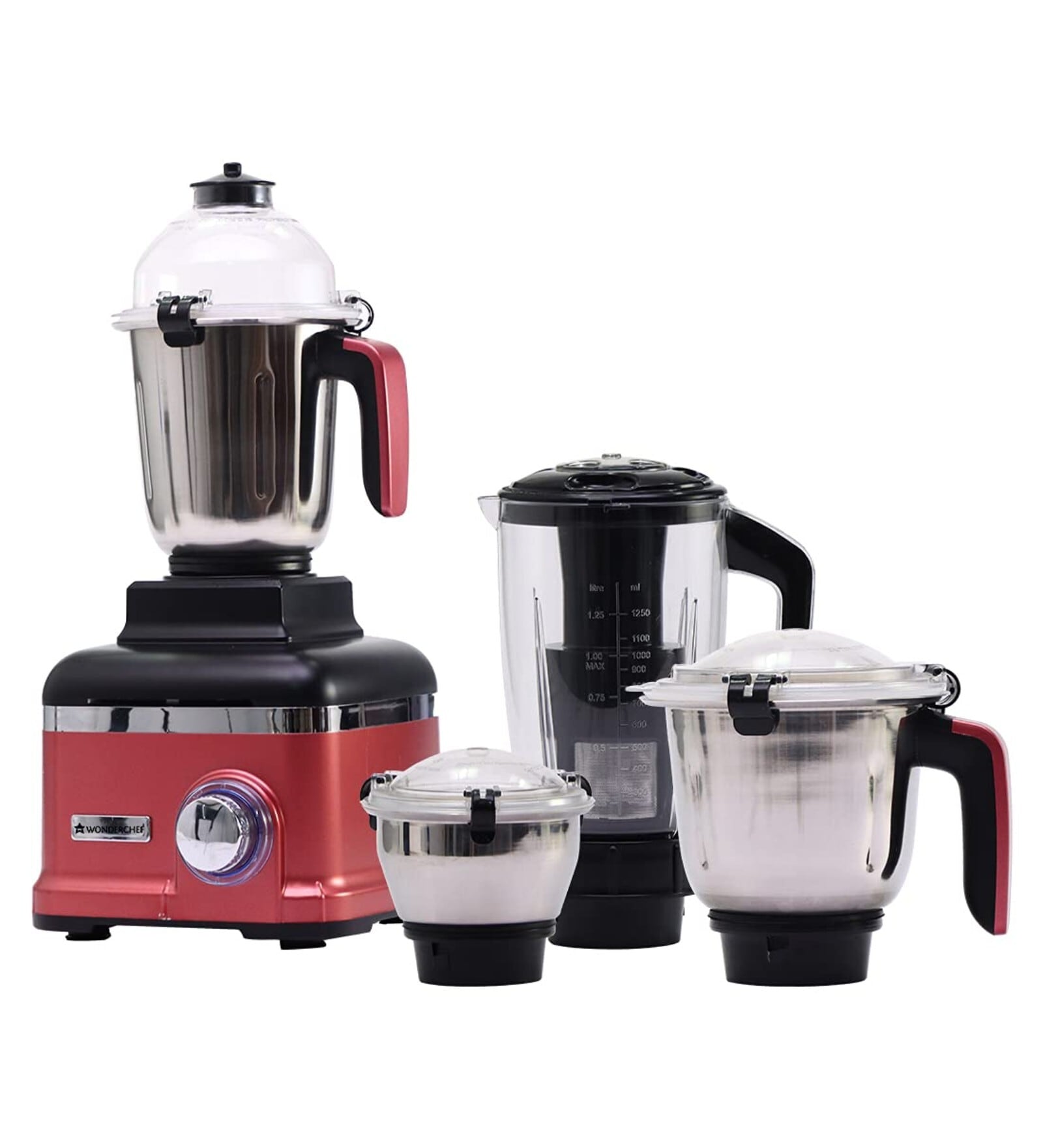 Buy Wonderchef Sumo Mixer Grinder 1000W with 3 Stainless Steel & 1 ...