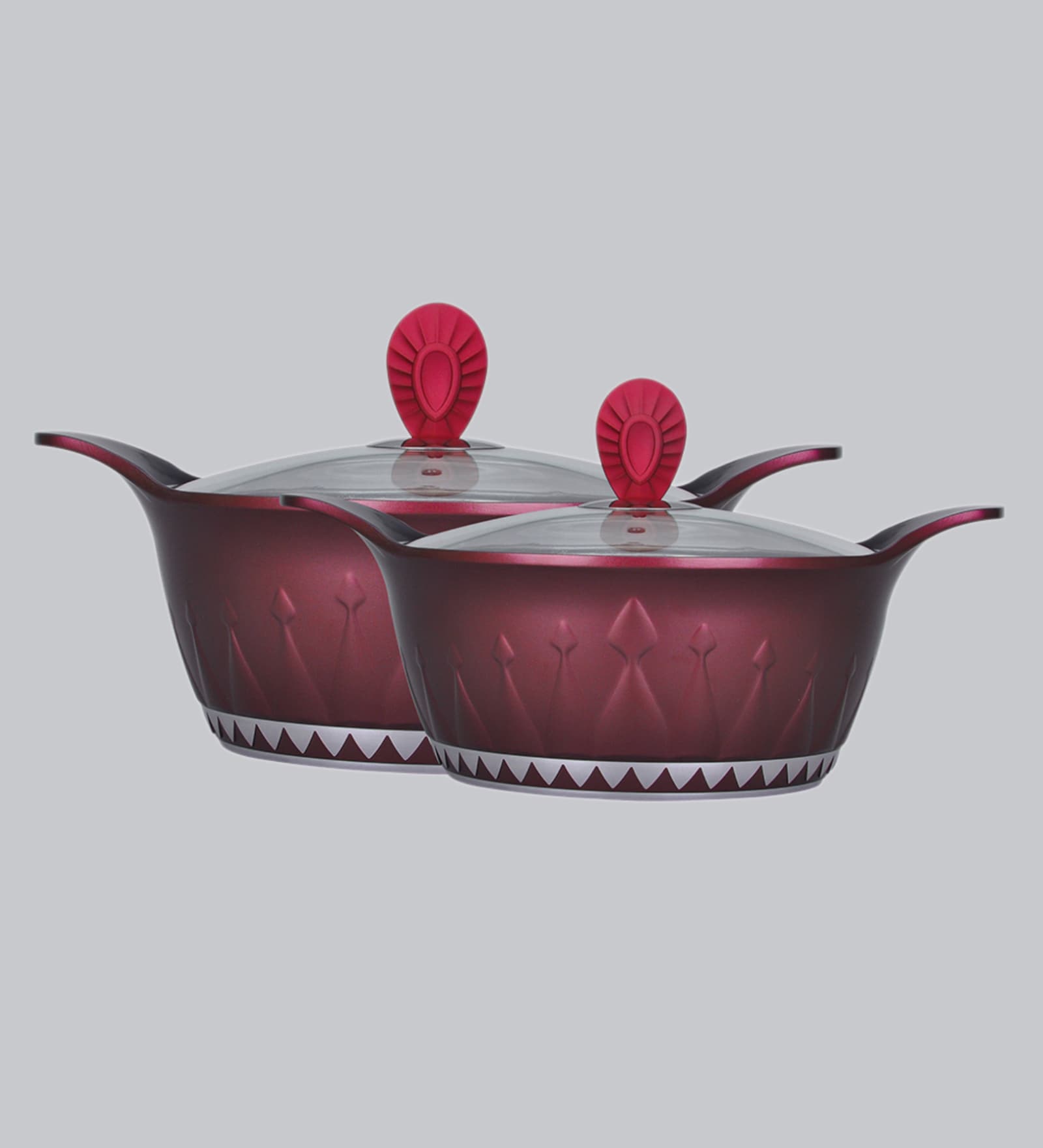 Buy Taj Aluminium Maroon Cooking Pots - Set of 2 Online - Discontinued ...