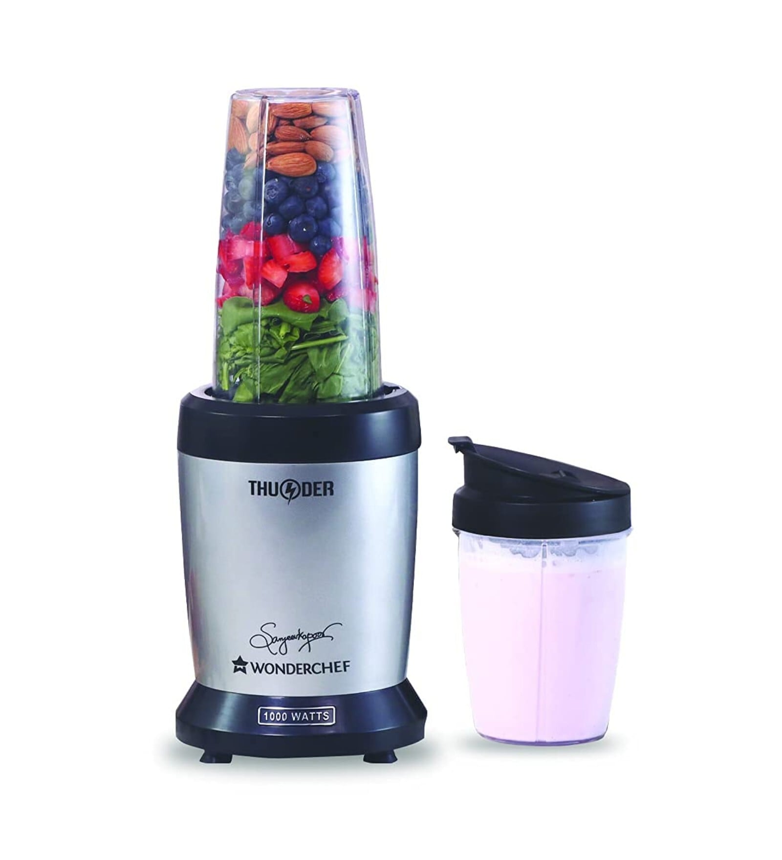 Buy Wonderchef Thunder 1000W 6 Blade Nutri Blend Mixer Grinder ...