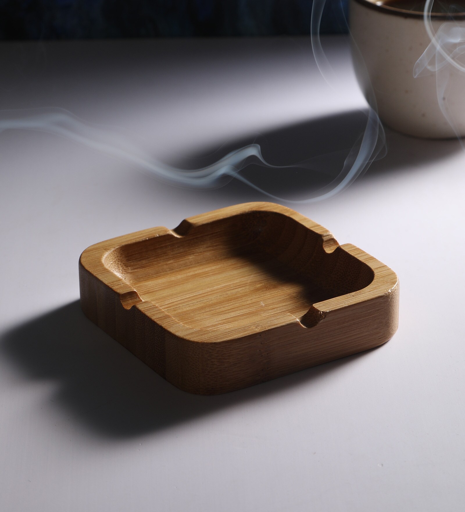 Buy Square Wood Ash Tray at 29% OFF by Mystic | Pepperfry