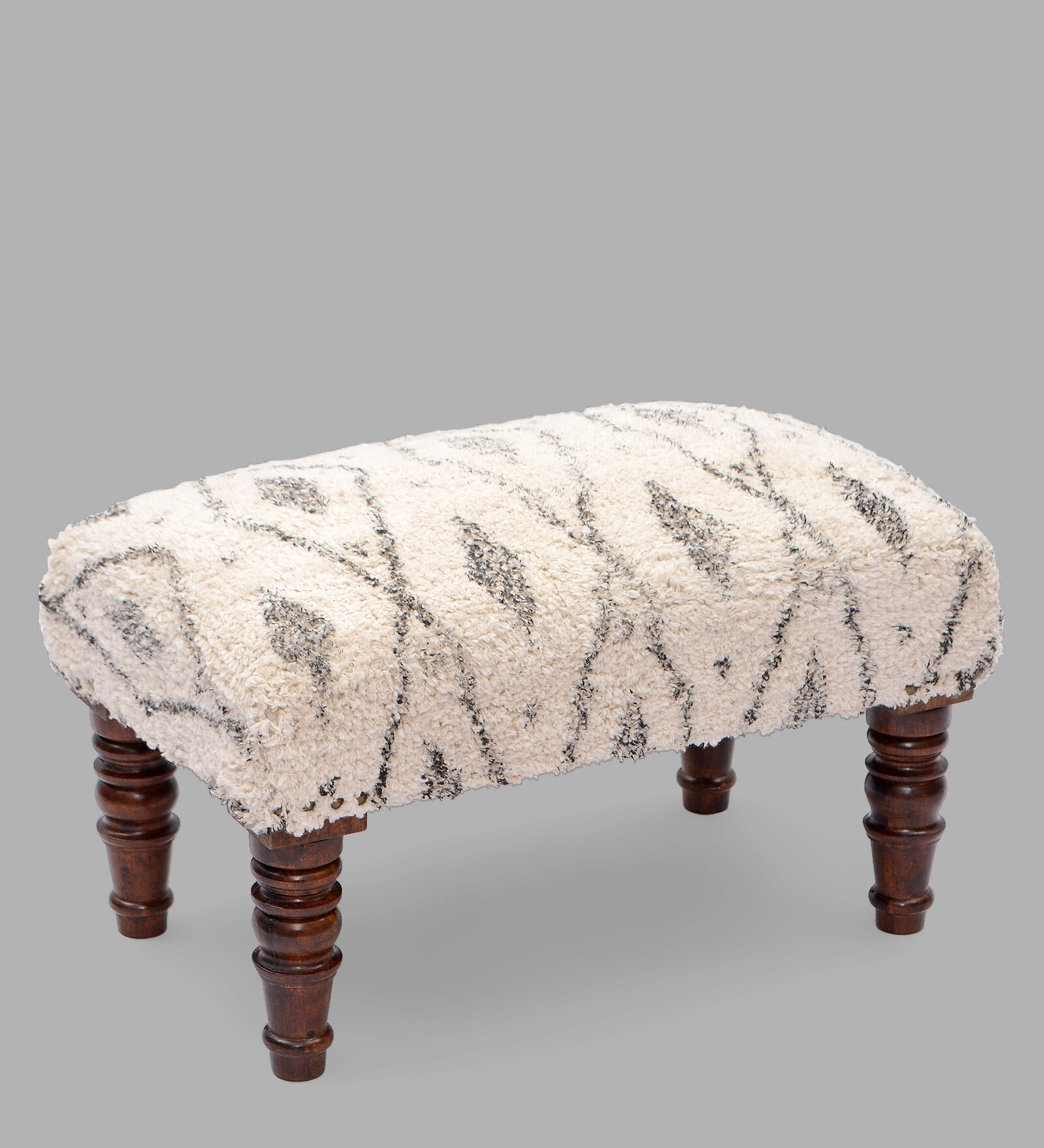 Buy Wooden Foot Stool In Off White Colour at 36% OFF by Natural Furnish ...