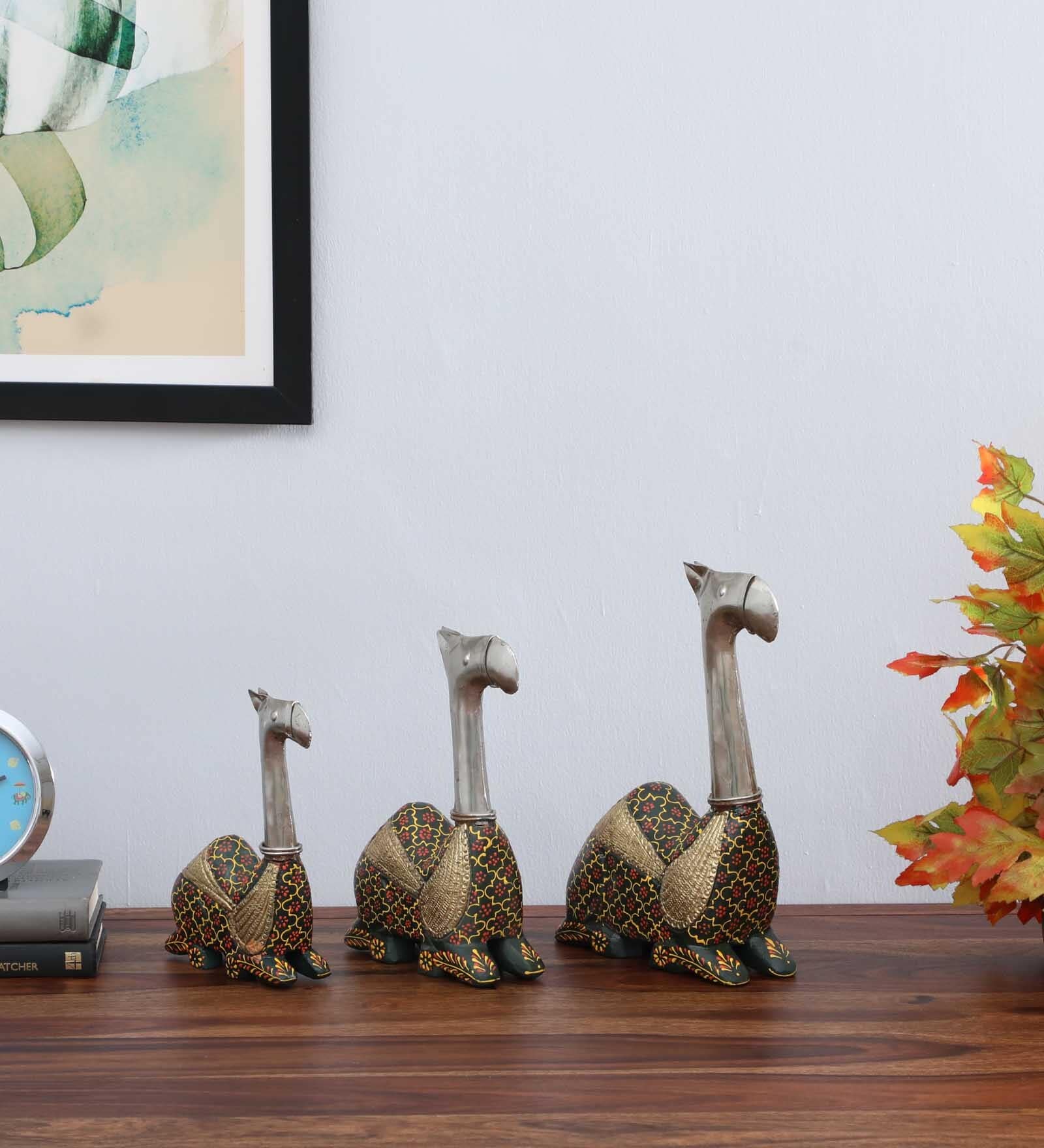 Buy Wooden Handpainted Camel (Set Of 3) Figurine at 30% OFF by Ujjwal ...