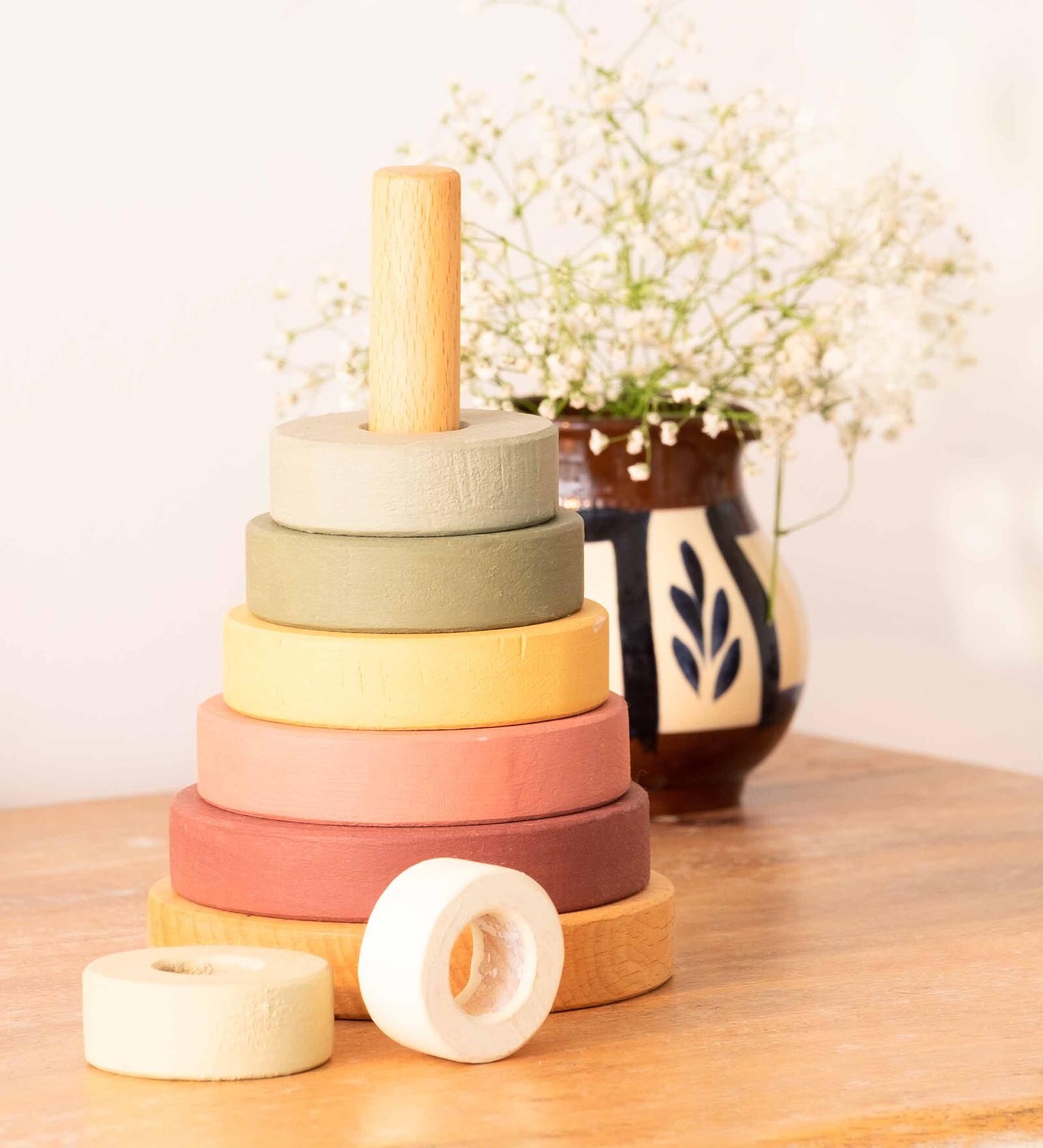 Buy Wooden Ring Stacker In Multicolor Colour By Cozy Planks Online ...