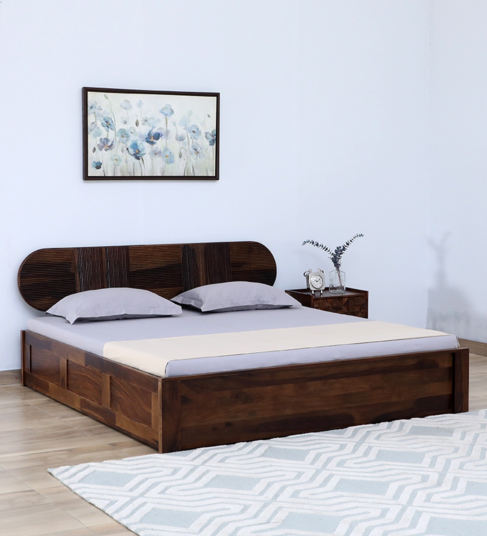 Buy Woodwhiz Sheesham Wood King Size Bed In Scratch Resistant Teak ...