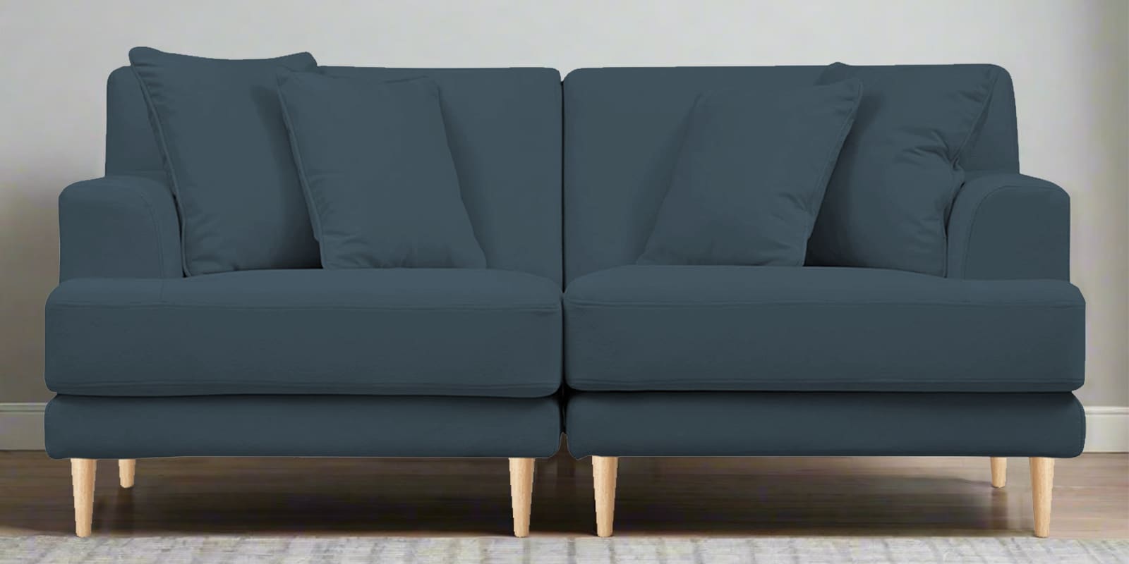 Buy Woody Fabric 2 Seater Sofa In Cobalt Blue Colour at 25% OFF by ...