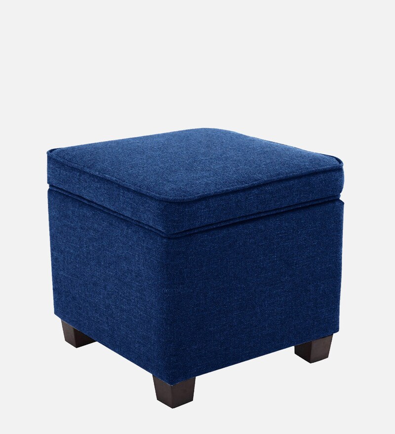 Buy Sudan Fabric Ottoman in Royal Blue Colour by Febonic Online ...