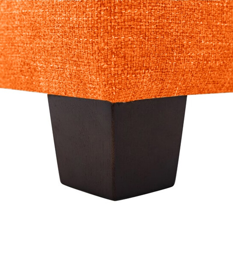 Buy Sudan Fabric Ottoman in Vivid Orange Colour by Febonic Online ...