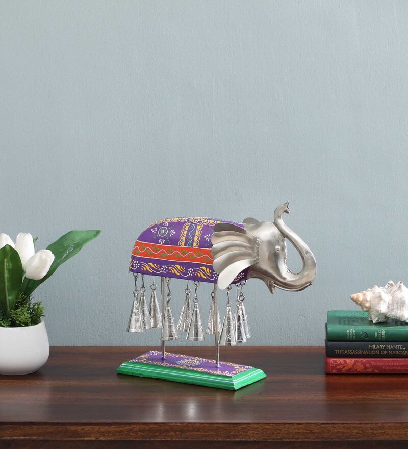 Buy Wooden Handpainted Elephant Table Decor By Sa Handicraft Online ...