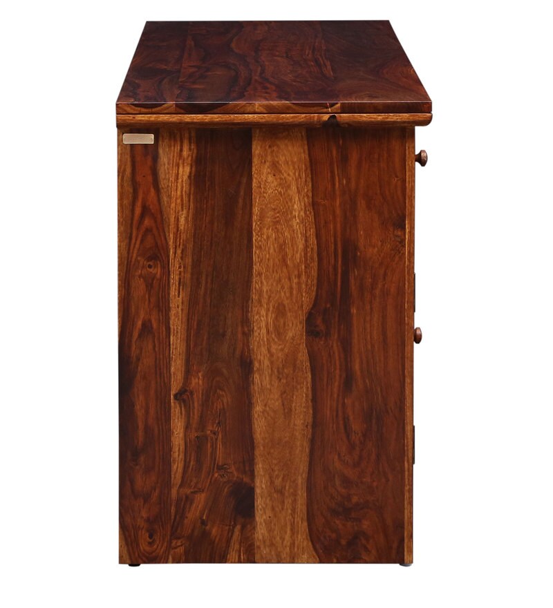 Buy Woodway Solid Wood Writing Table in Honey Oak Finish By Woodsworth ...