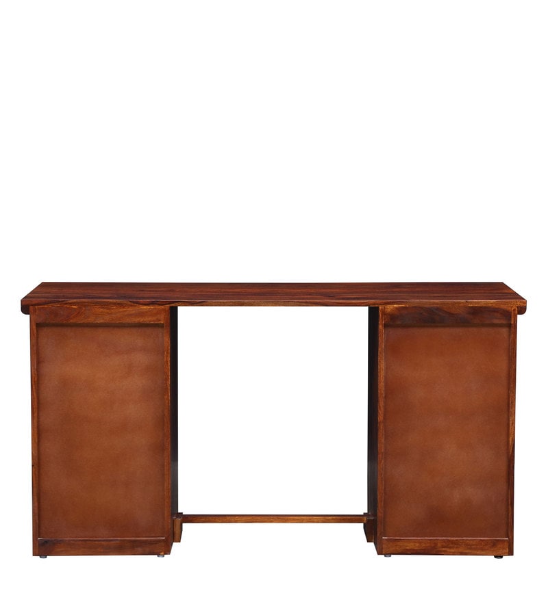 Buy Woodway Solid Wood Writing Table in Honey Oak Finish By Woodsworth ...
