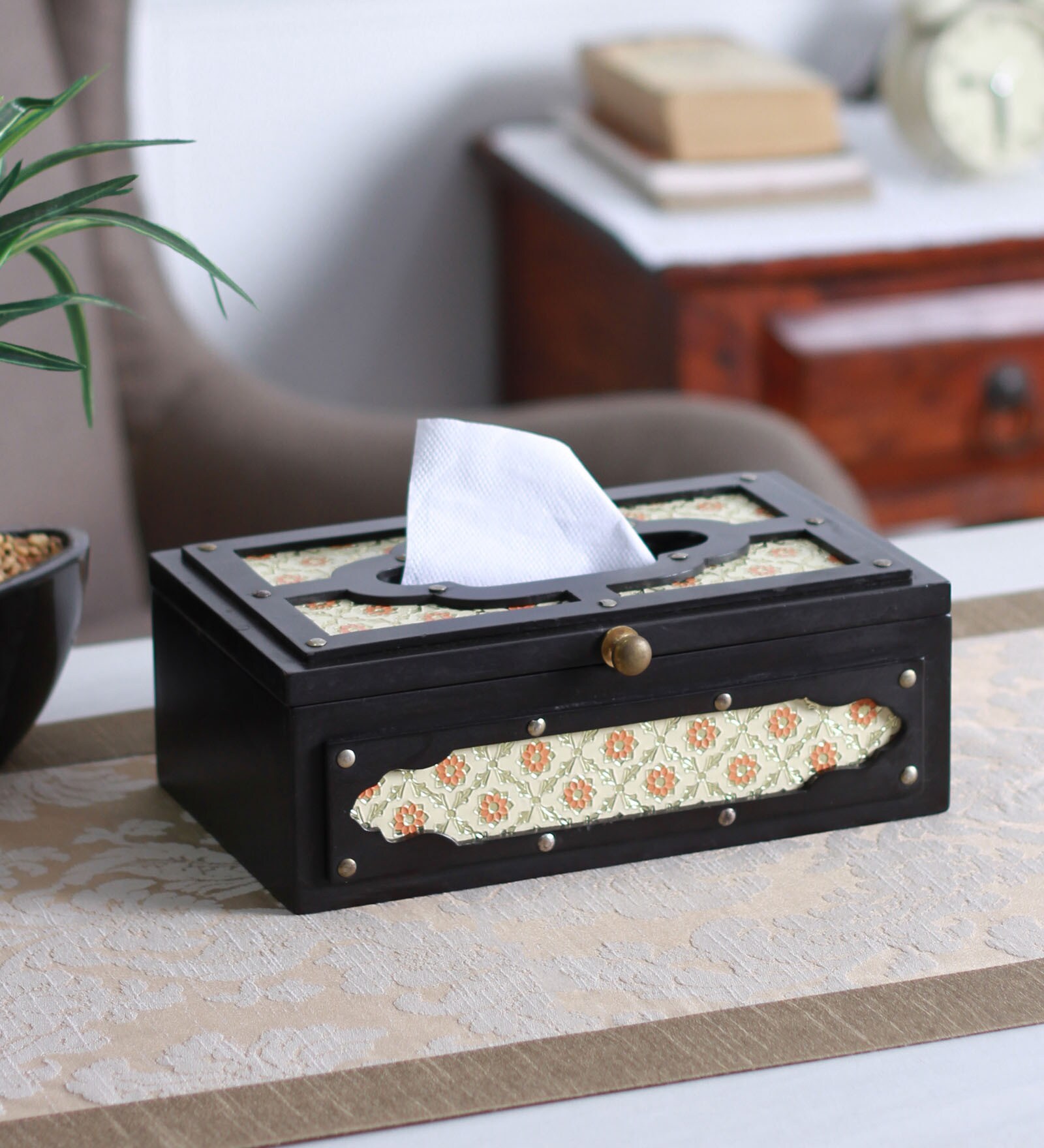 Buy Yatha Meenakari Wooden Wintex Tissue Box Online - Tissue Holders ...