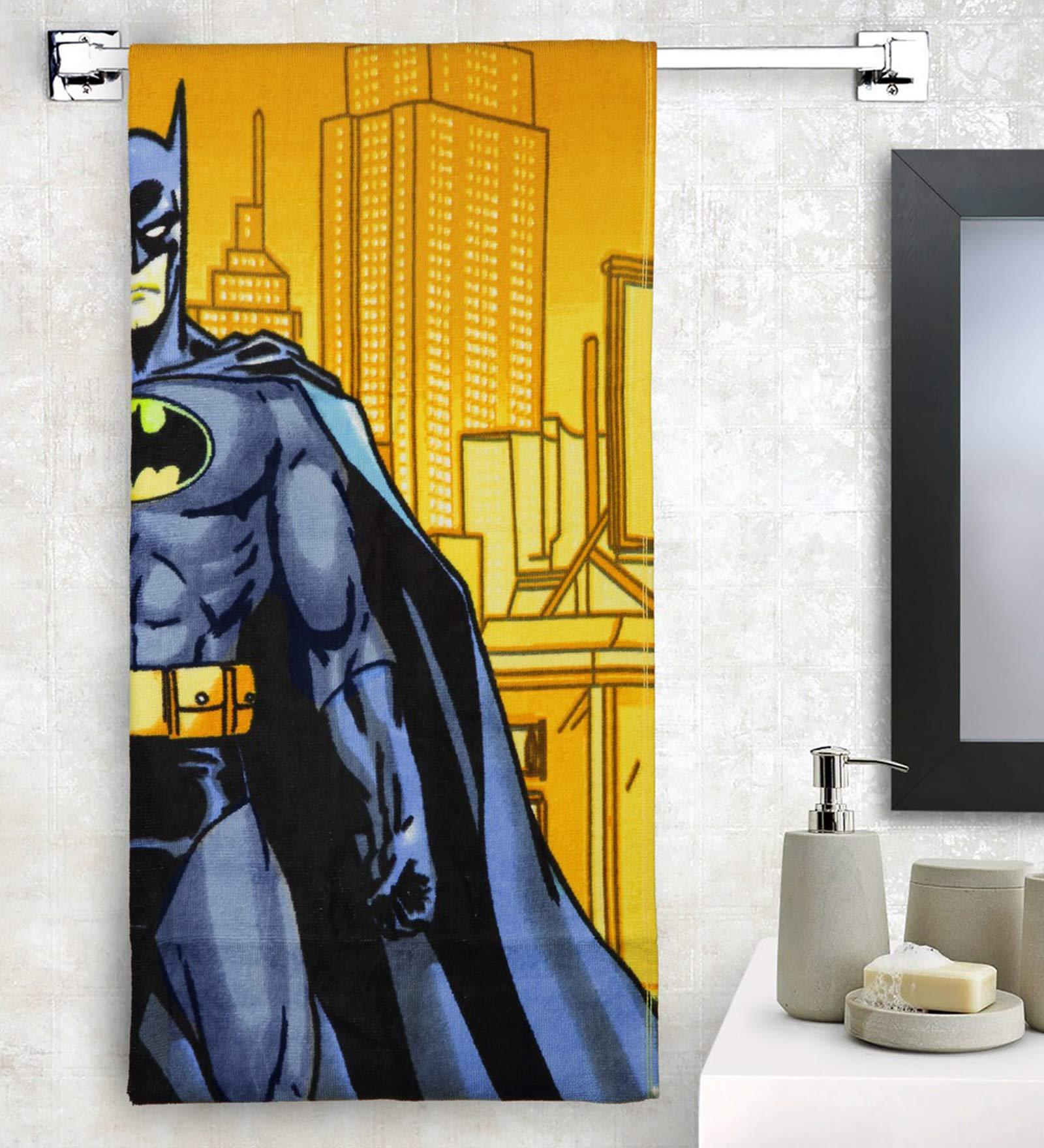 Buy Yellow 100% Cotton Batman Kids Bath Towel by Bianca Online ...