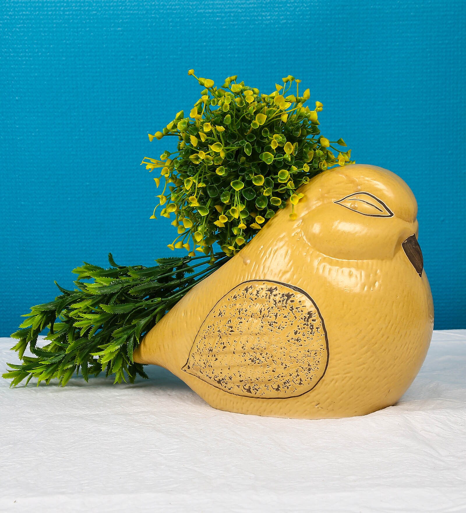 Buy Yellow Ceramic Pigeon Shape Planter by Justoriginals at 22% OFF by ...