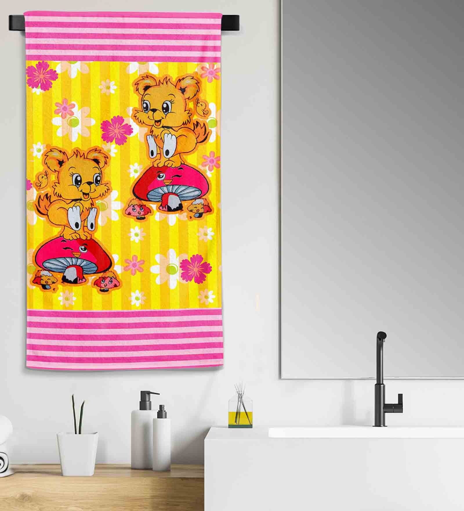 Buy Multicolor Cotton Solid 300 GSM Kids Bath Towel by Sassoon fab at ...