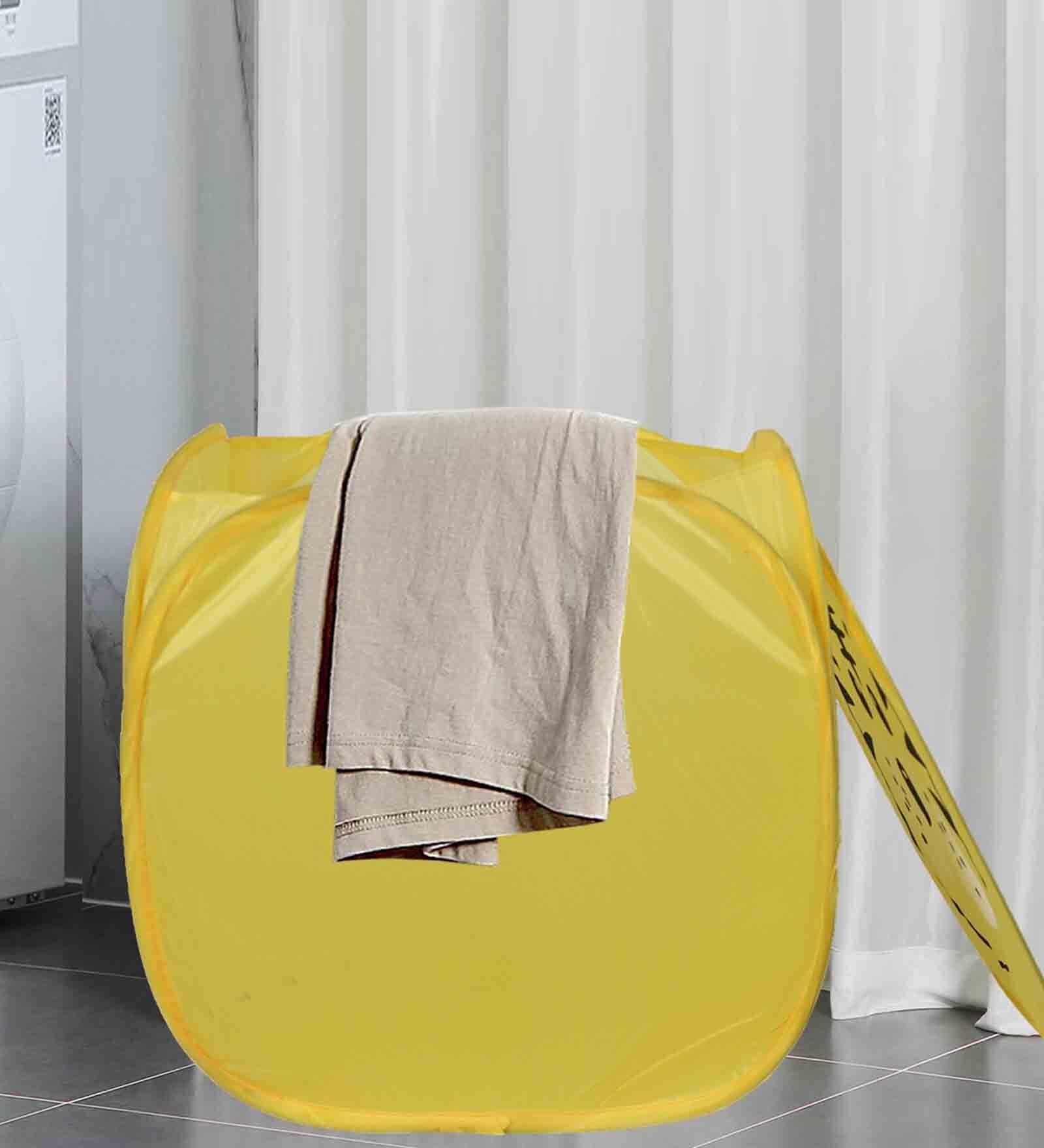 Buy Yellow Polyester Foldable 45 Litre Laundry Basket at 21% OFF by ...