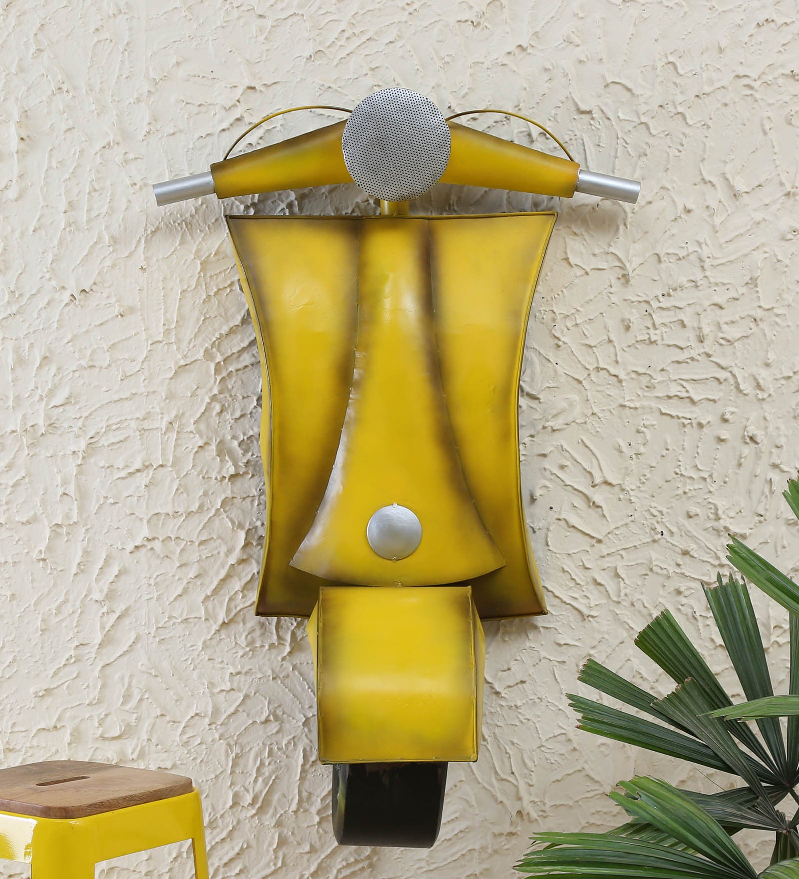 Buy Wrought Iron Scooter Wall Art In Yellow By Malik Design at 21% OFF ...