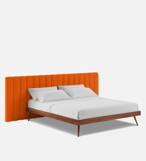 Buy Yelo Upholstered Queen Size Bed In Coffee Brown Colour at 52% OFF ...