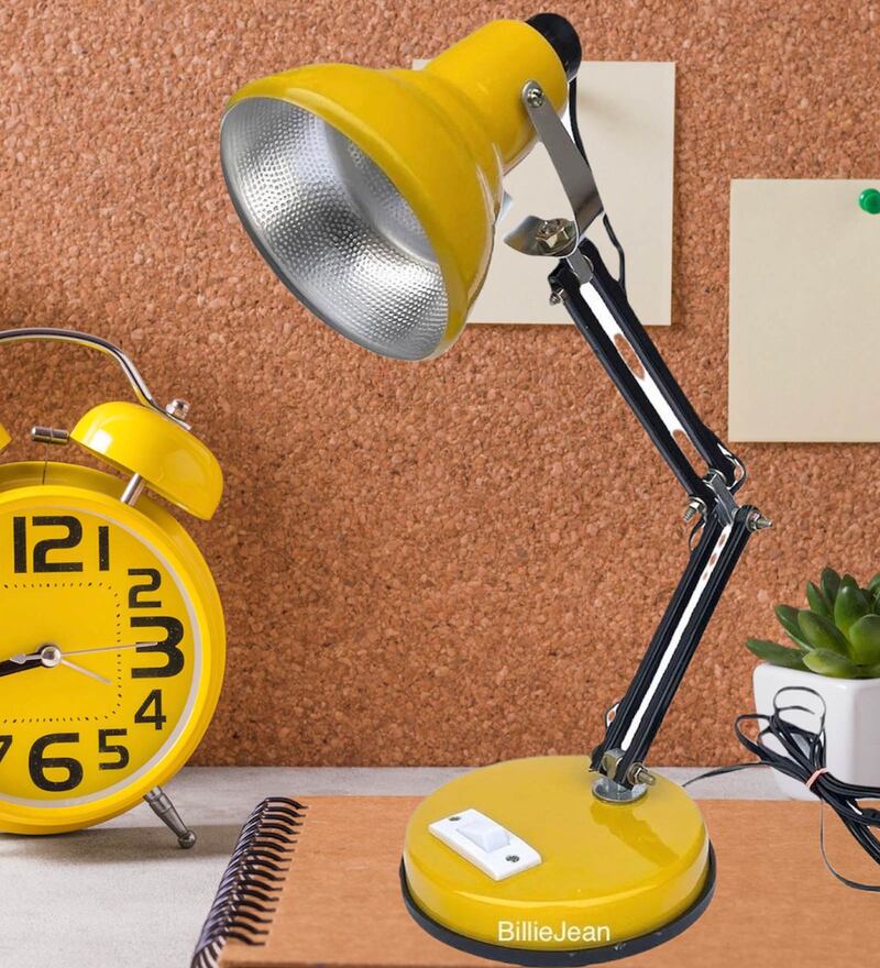 Buy Diseno Yellow Adjustable Study Lamp With Aluminium Base By ...