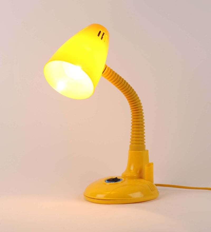 Buy Yellow Pvc Shade Study Lamp With Yellow Base By Beverly Studio ...