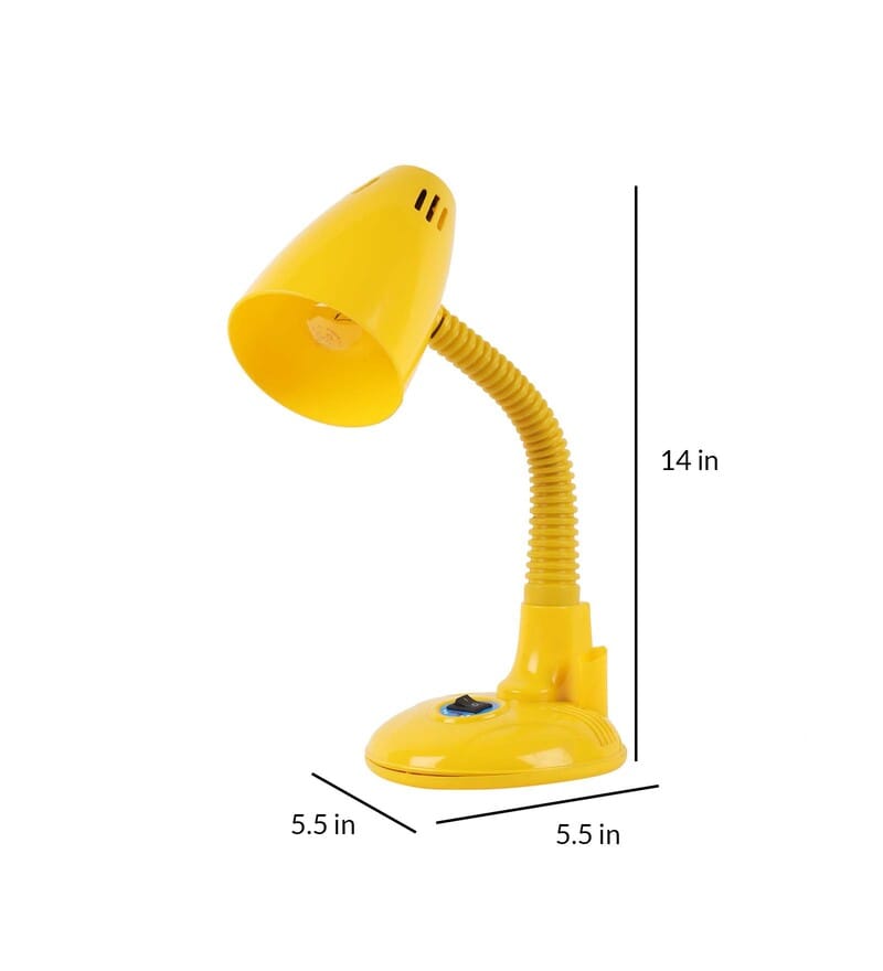 Buy Yellow Pvc Shade Study Lamp With Yellow Base By Beverly Studio ...