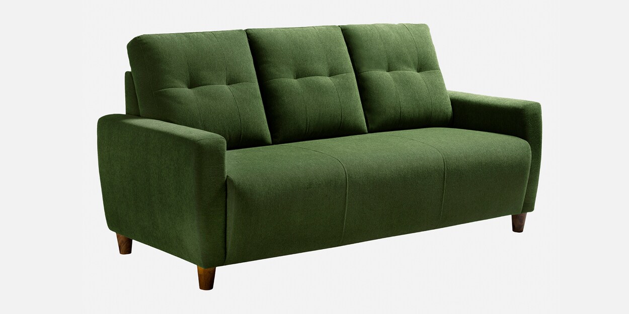 Buy Yolo Fabric 3 Seater Sofa in Avocado Green Colour by Sleepyhead ...