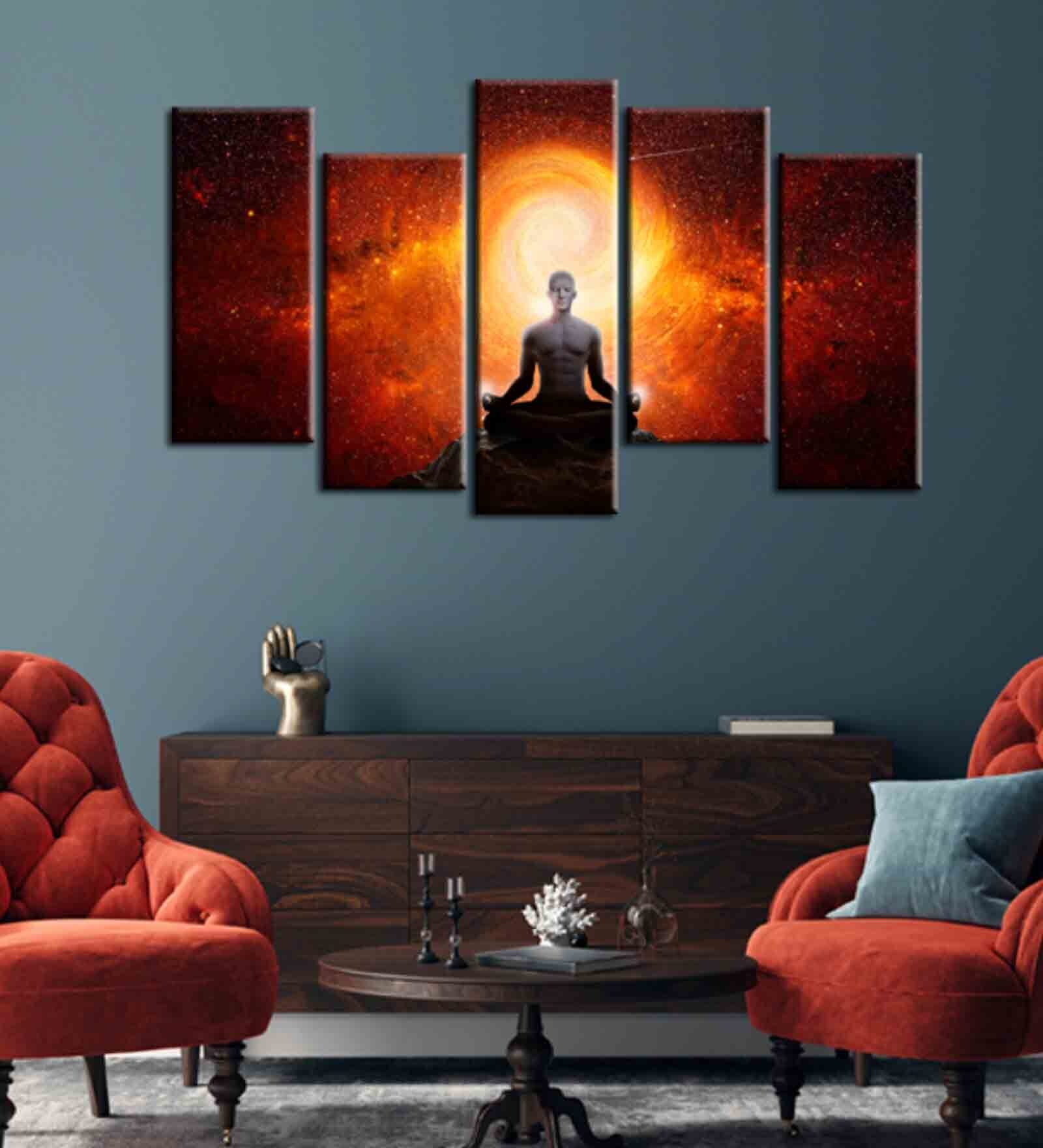 Buy Yoga & Meditation Wall Mdf Art Panels Set of 5 Frames at 31% OFF by ...
