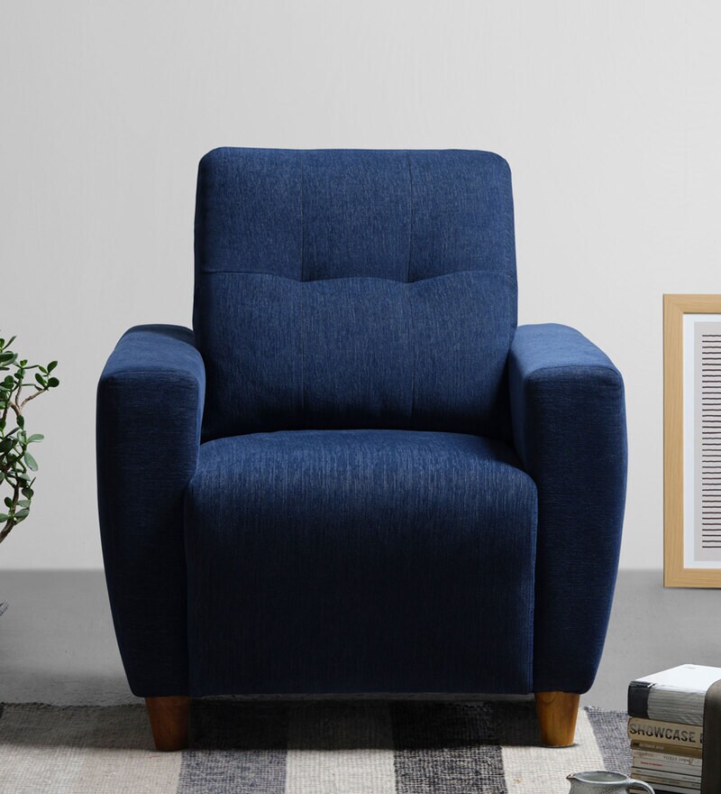 Buy Yolo Fabric 1 Seater Sofa in Berry Blue Colour by Sleepyhead Online ...