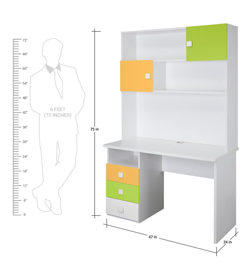 Buy Young America Kids Study Table in Yellow & Green Colour by Alex ...