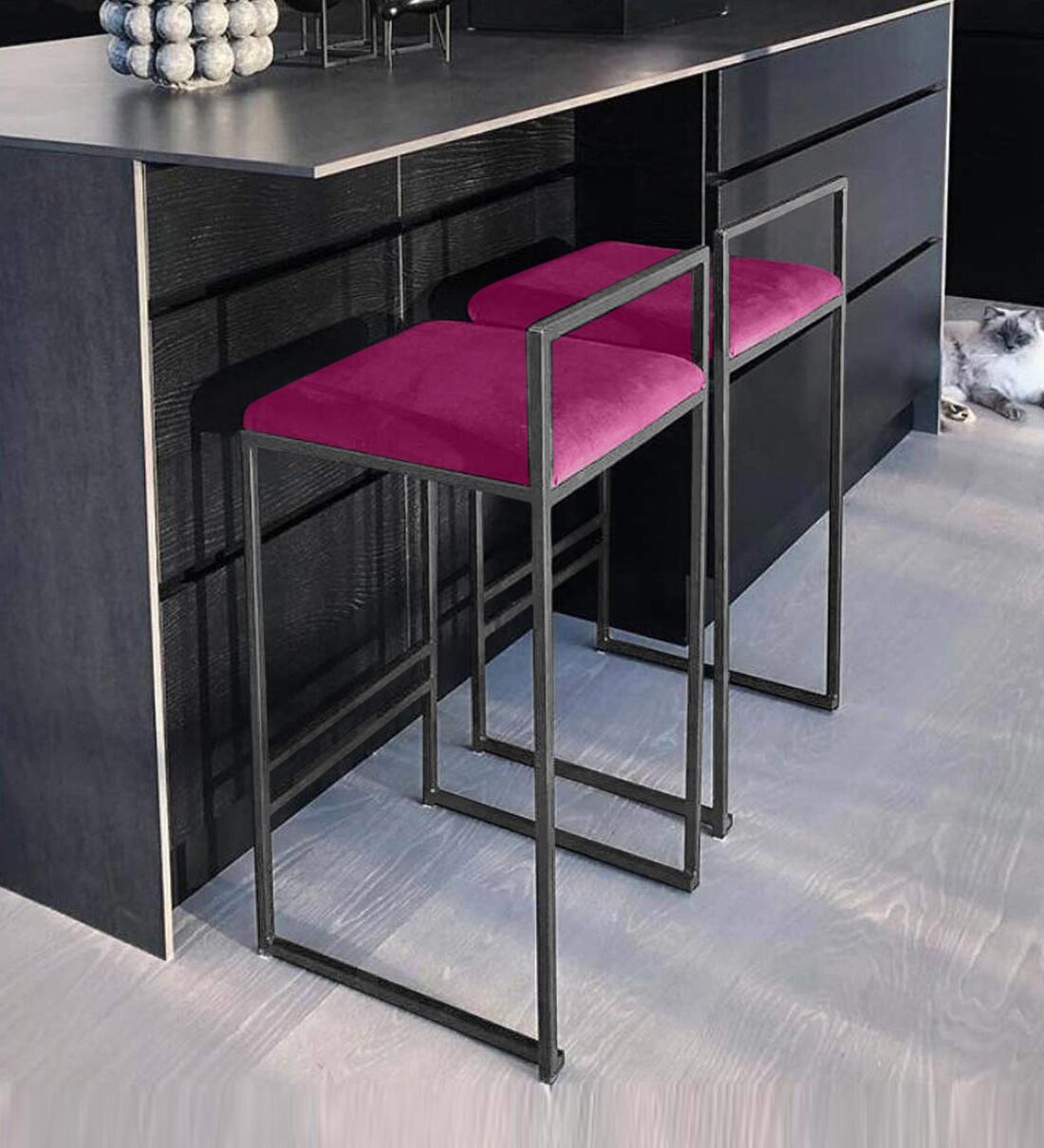 Buy Zavier High back Bar Stool In Pink Colour at 51% OFF by Workspace ...