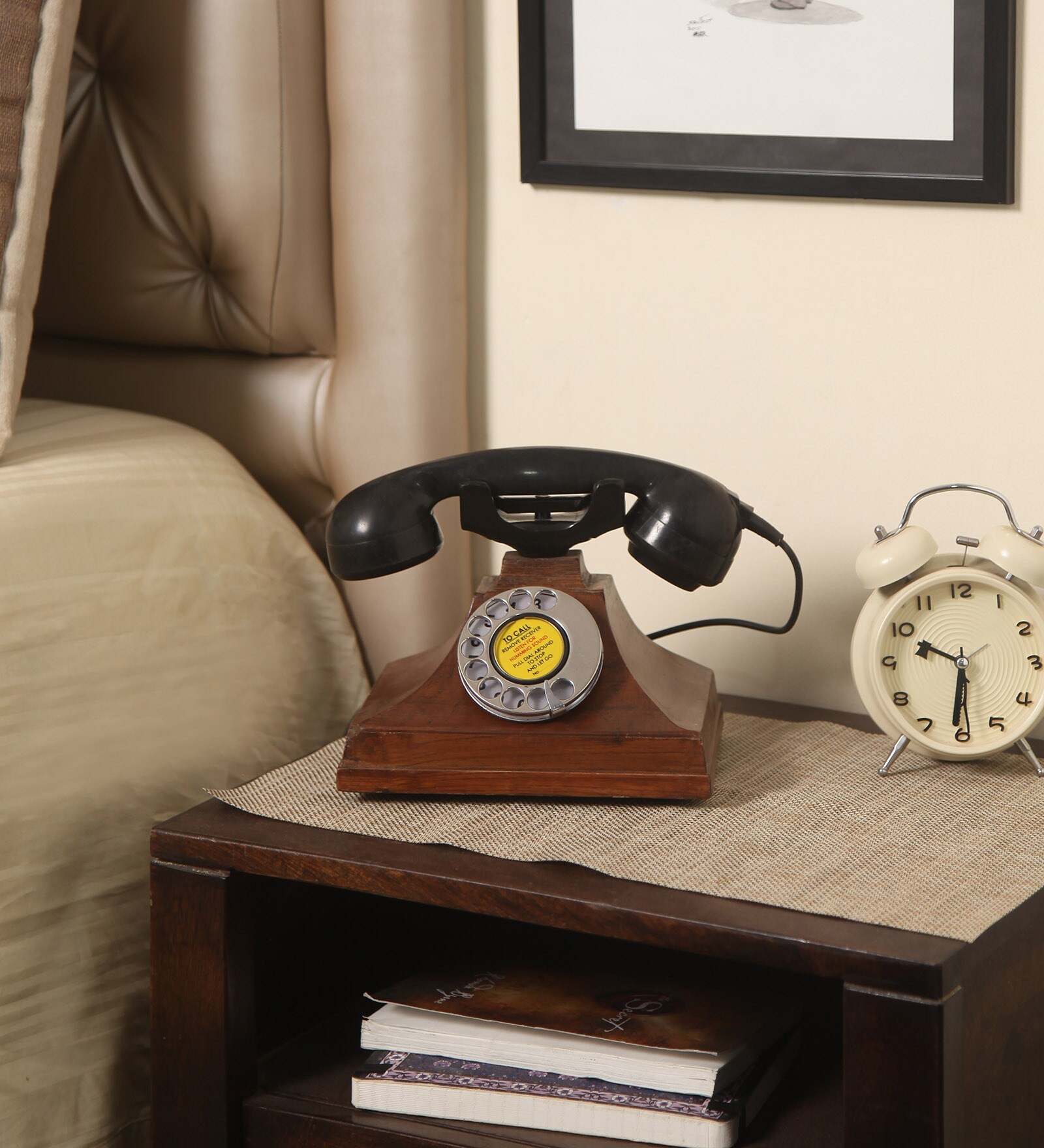 Buy Zahab Brown Wood Antique Maharaja Pyramid Telephone Online - Retro ...