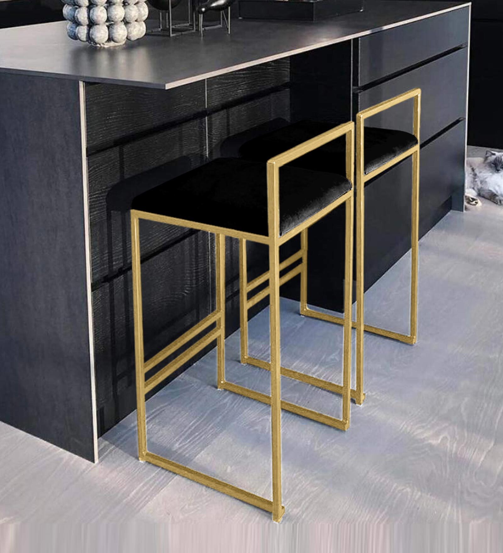 Buy Zavier High back Bar Stool In Black Colour at 51% OFF by Workspace ...