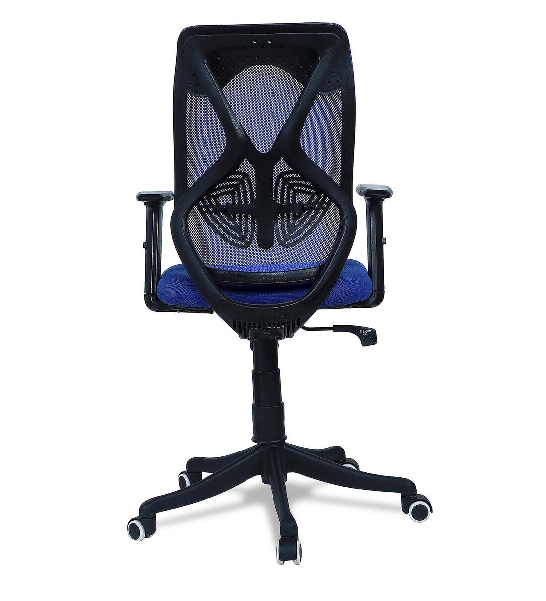 Buy Zeeyan Mid Back Ergonomic Chair In Blue Colour By Furniturstation ...