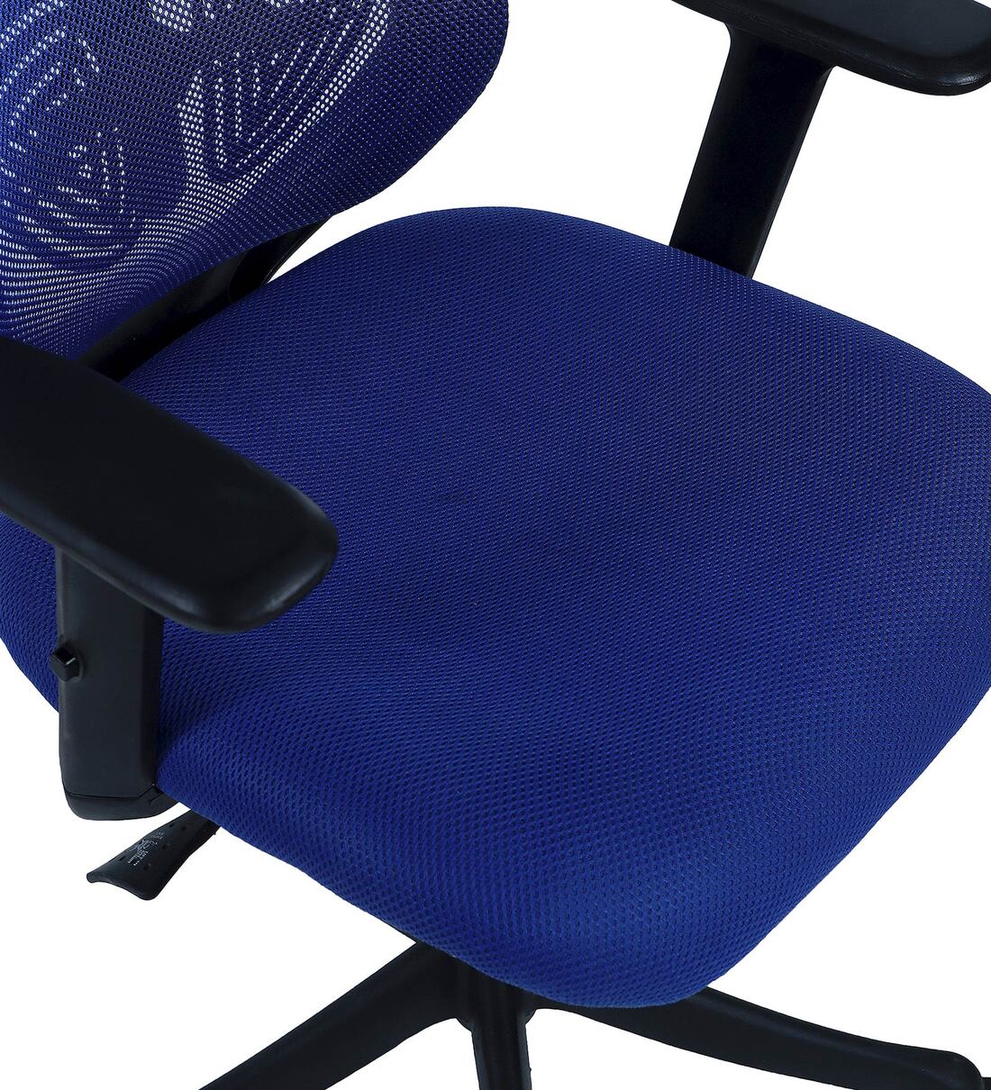 Buy Zeeyan Mid Back Ergonomic Chair In Blue Colour By Furniturstation ...