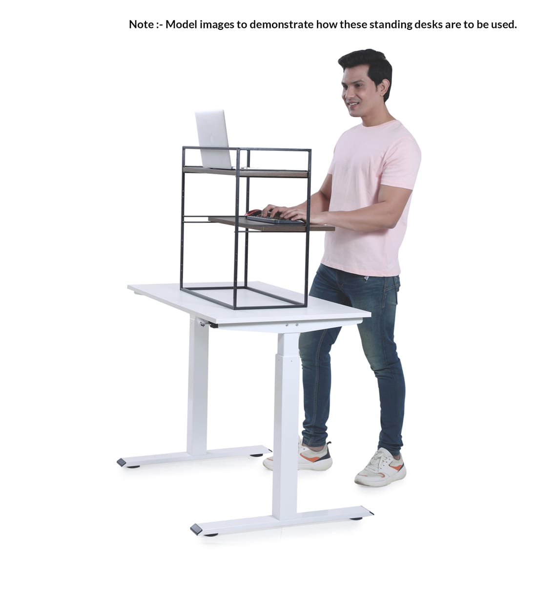 Buy Zen Metal Portable Table in Black & Brown Finish by Fitizen Online ...