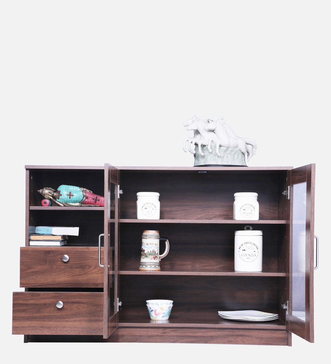 Buy Zenith Sideboard in Columbian Walnut Finish by GUDSMITH Online ...