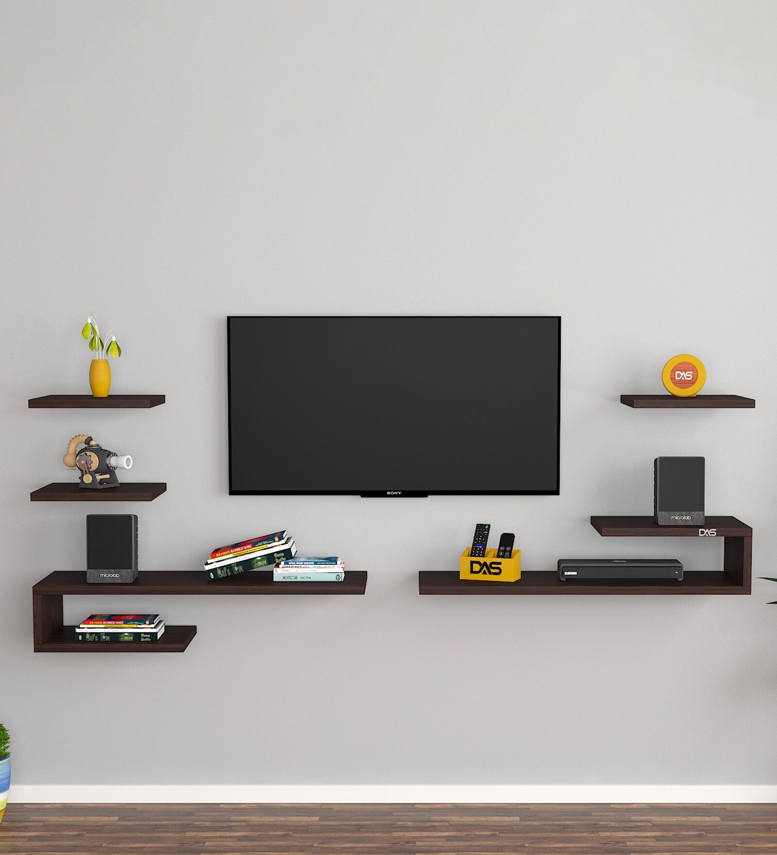 Buy Zeenat TV Unit In Flowery Wenge Finish- For Up To 32\ at 53% OFF by ...