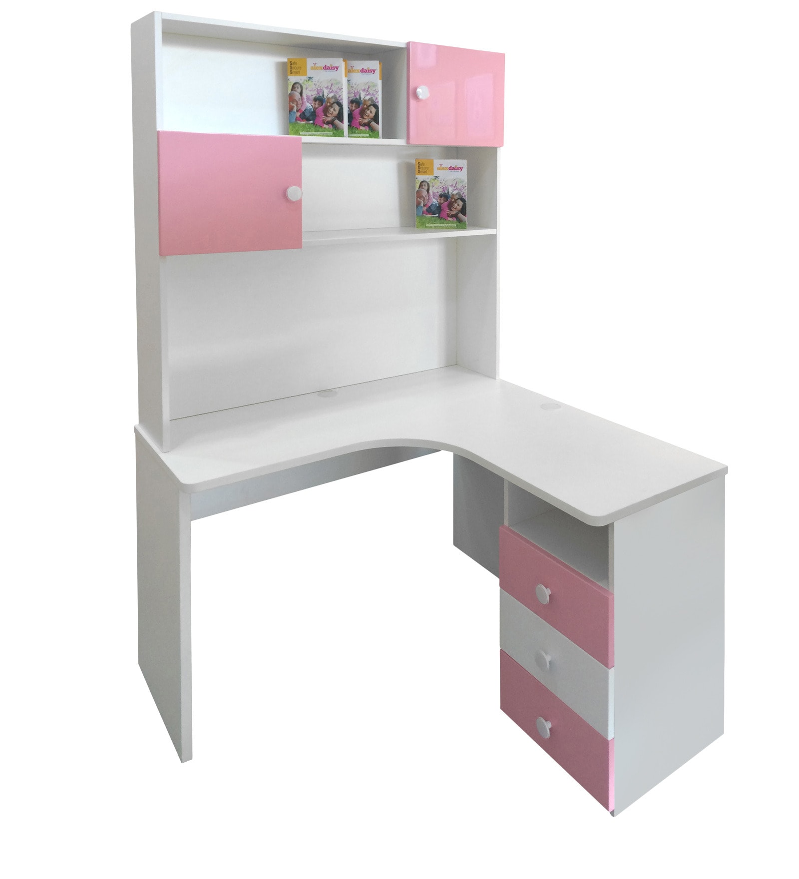 Buy Zest Study Table in Pink Colour by Alex Daisy Online - Kids Study ...