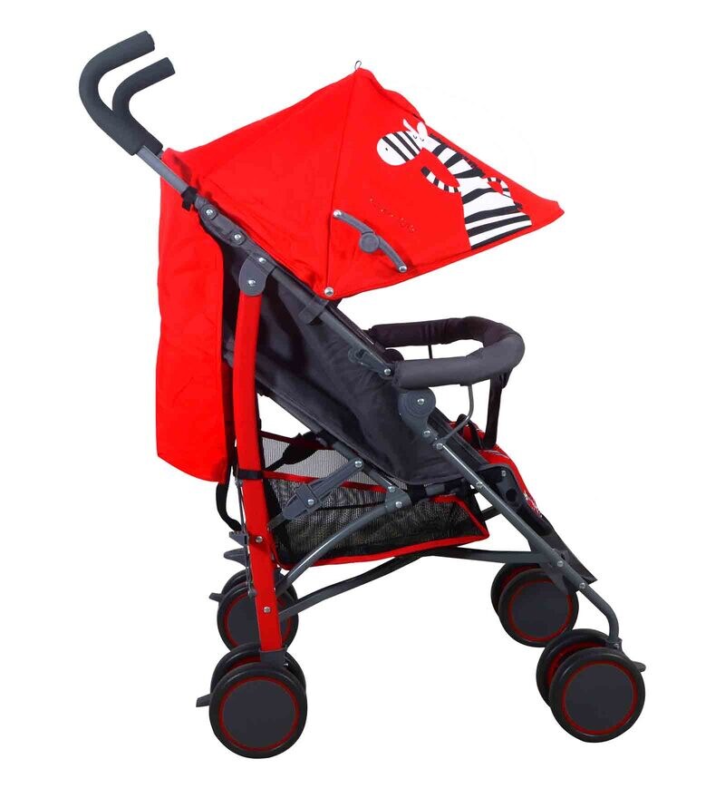 Buy Zebbie Baby Stroller with Canopy in Red Colour by Polka Tots Online ...