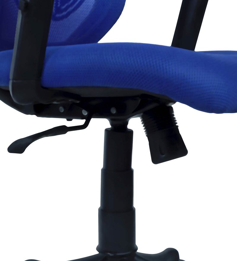 Buy Zeeyan Mid Back Ergonomic Chair In Blue Colour By Furniturstation ...