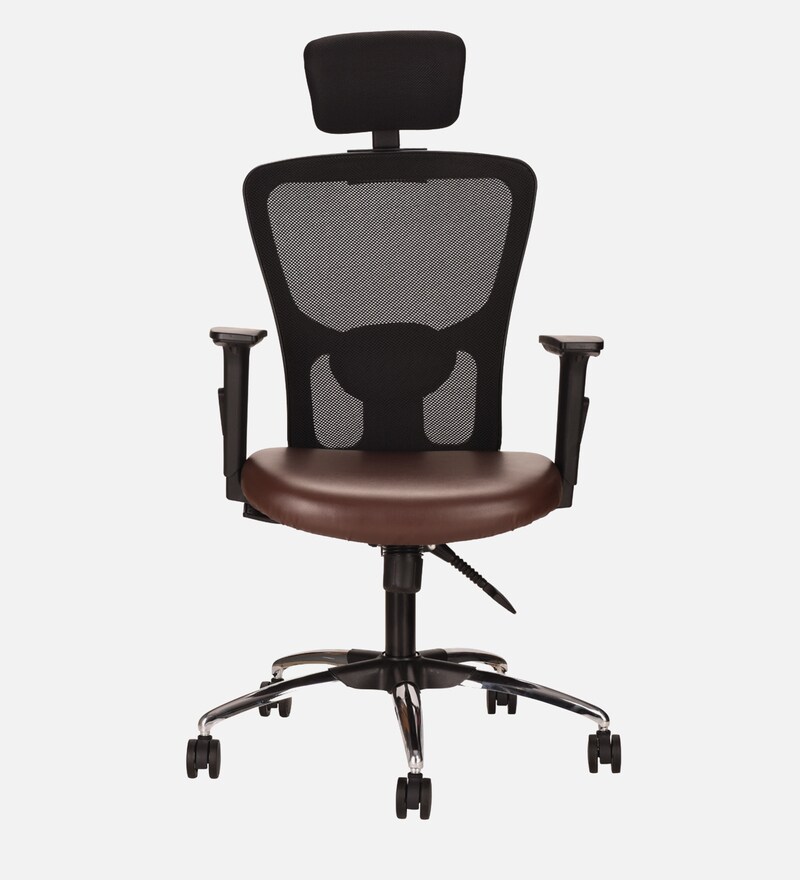 Buy Zenith HB Pro High Back Ergonomic Office Chair in Black-Brown ...