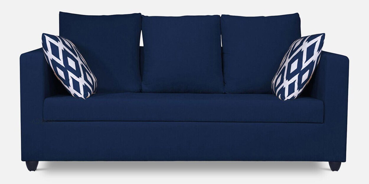 Buy Zink Straight Line Sofa Set (3+1+1) in Blue Colour at 25% OFF by ...