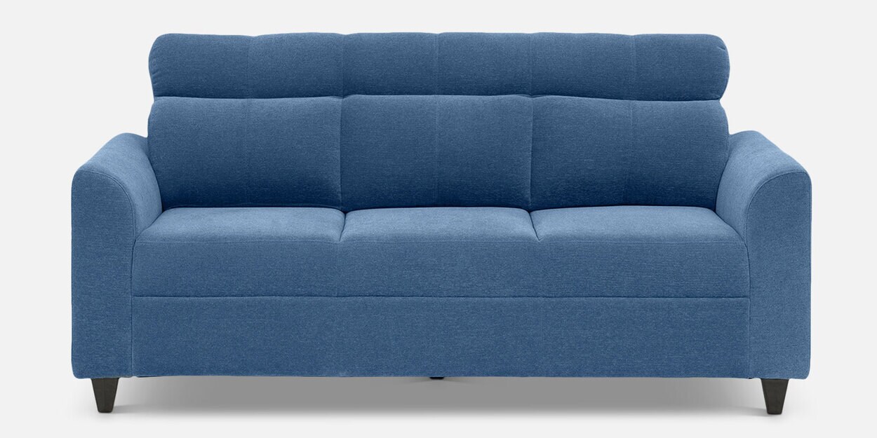 Buy Zivo Fabric 3 Seater Sofa in Twilight Blue Colour by Duroflex ...