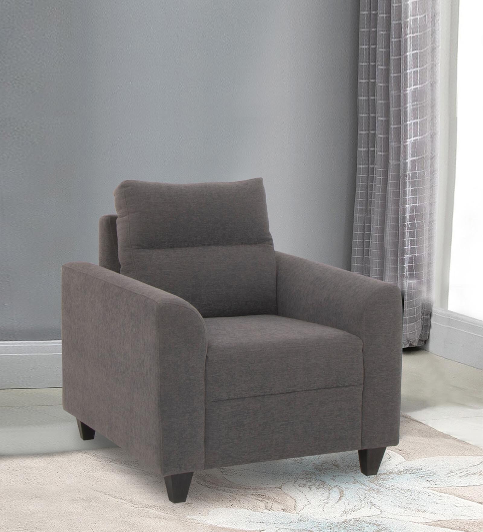 Buy Zivo Fabric 1 Seater Sofa in Grey Colour at 45% OFF by Duroflex ...