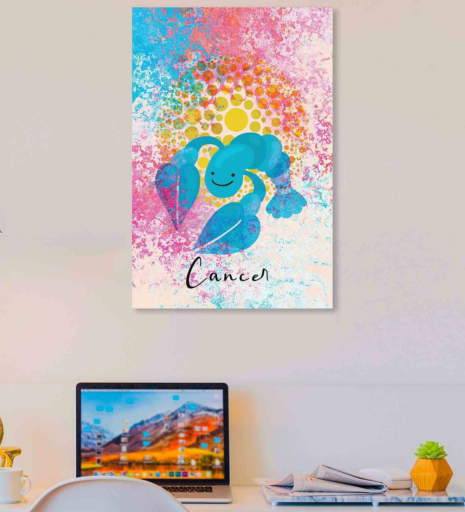 Buy Zodiac Sign Cancer 12\X18\ Stretched And Teakwood Framed Art Print ...