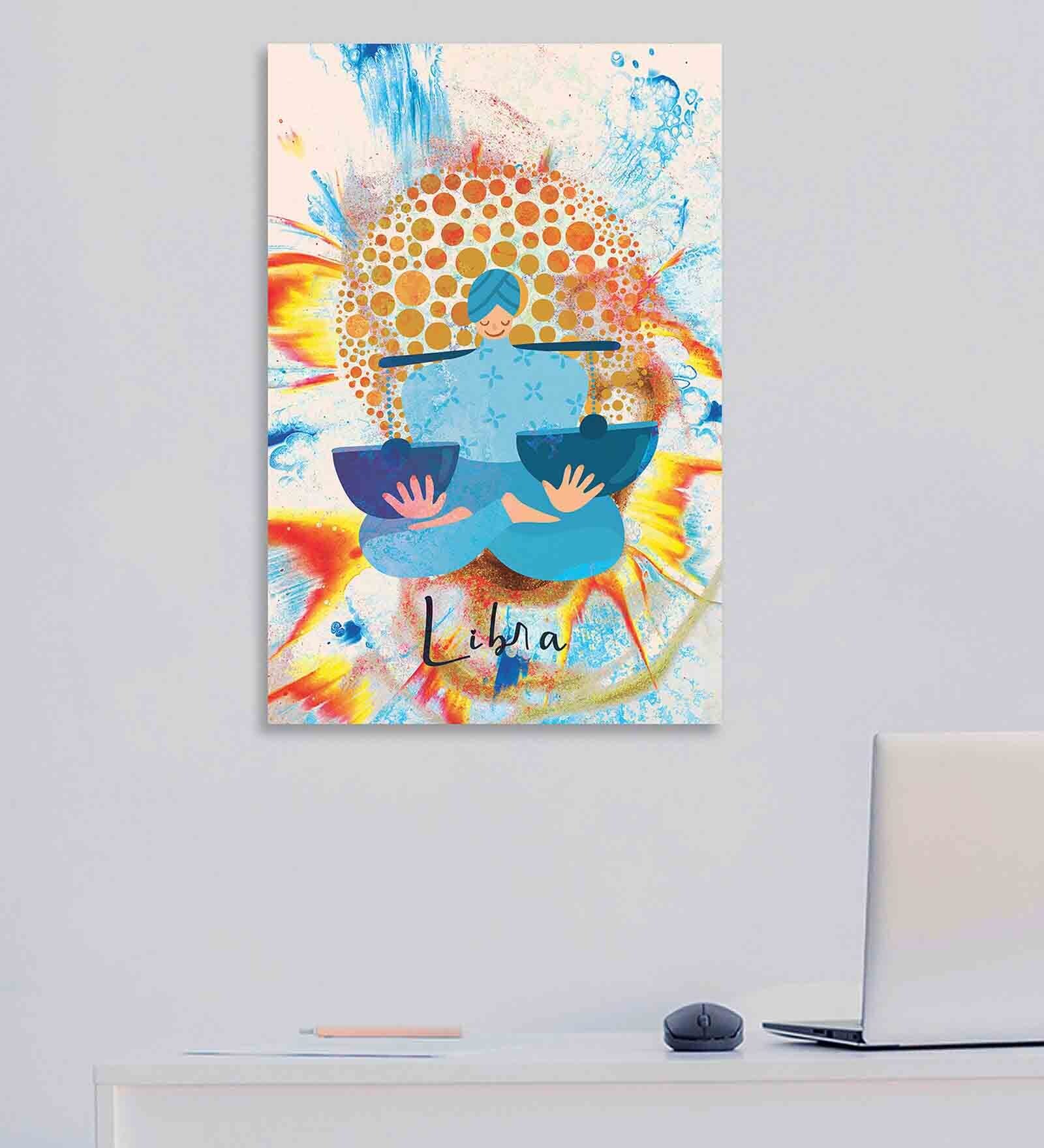 Buy Zodiac Sign Libra 12\X18\ Stretched And Teakwood Framed Art Print ...